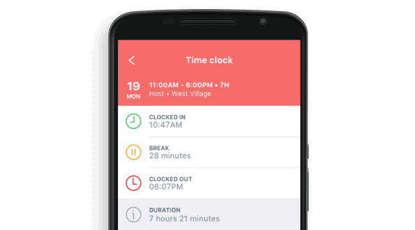Employee time clock | Sling